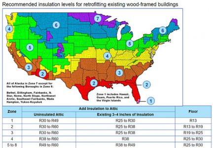 Recommended Insulation R-Values By U.S. Regions | Fiberlite ...